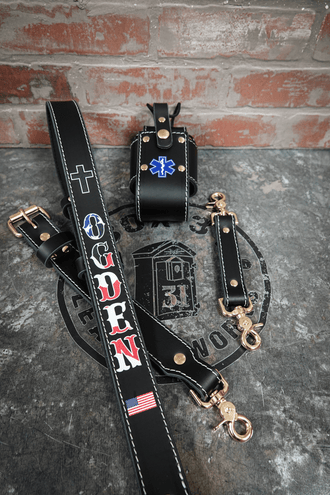 Custom Firefighter Radio Strap – Box 31 Leatherworks